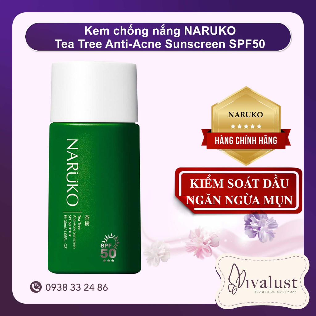 [ BẢN ĐÀI ] Kem Chống Nắng Tràm Trà Naruko Tea Tree Anti-Acne Sunscreen ...