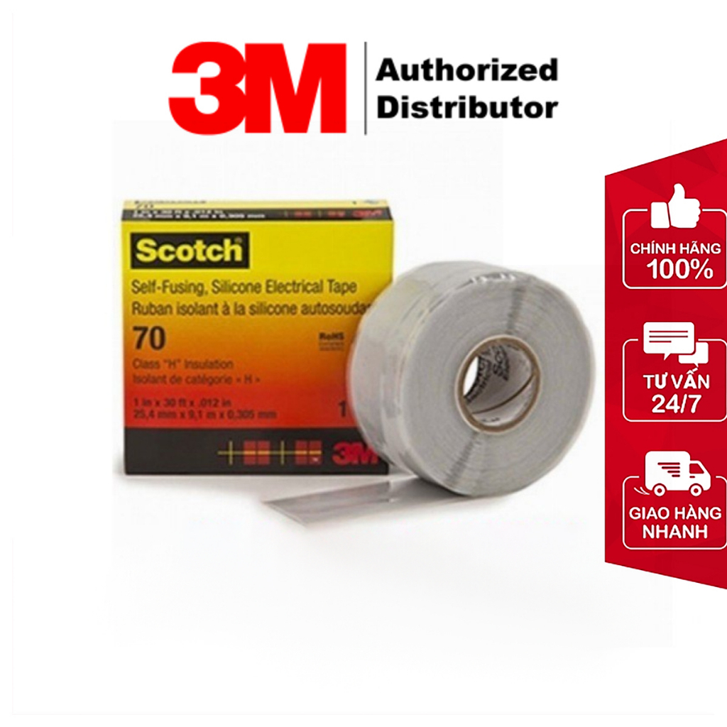 Băng keo tự kết dính chịu nhiệt 3M scotch 70 | Shopee Việt Nam