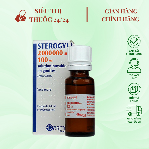 Vitamin D Sterogyl dành cho trẻ em ⚡ CAM KẾT CHÍNH HÃNG ⚡ Thức uống bổ ...