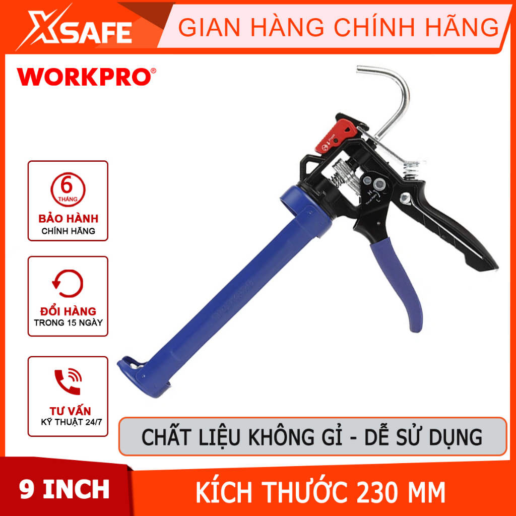 Súng bắn keo Silicon Workpro - WP224001, kích thước: 230mm (9 inch) chính hãng | Shopee Việt Nam
