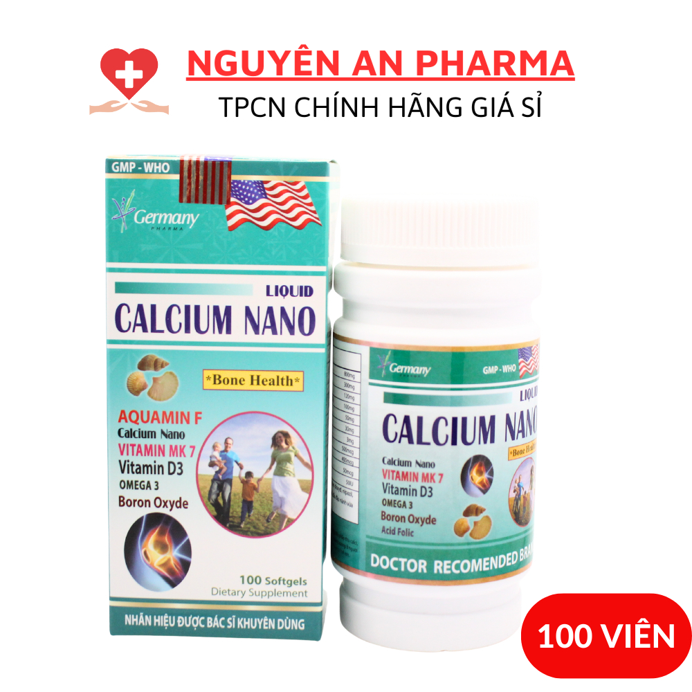 Viên uống bổ sung CANXI LIQUID CALCIUM NANO phát triển chiều cao, chắc ...