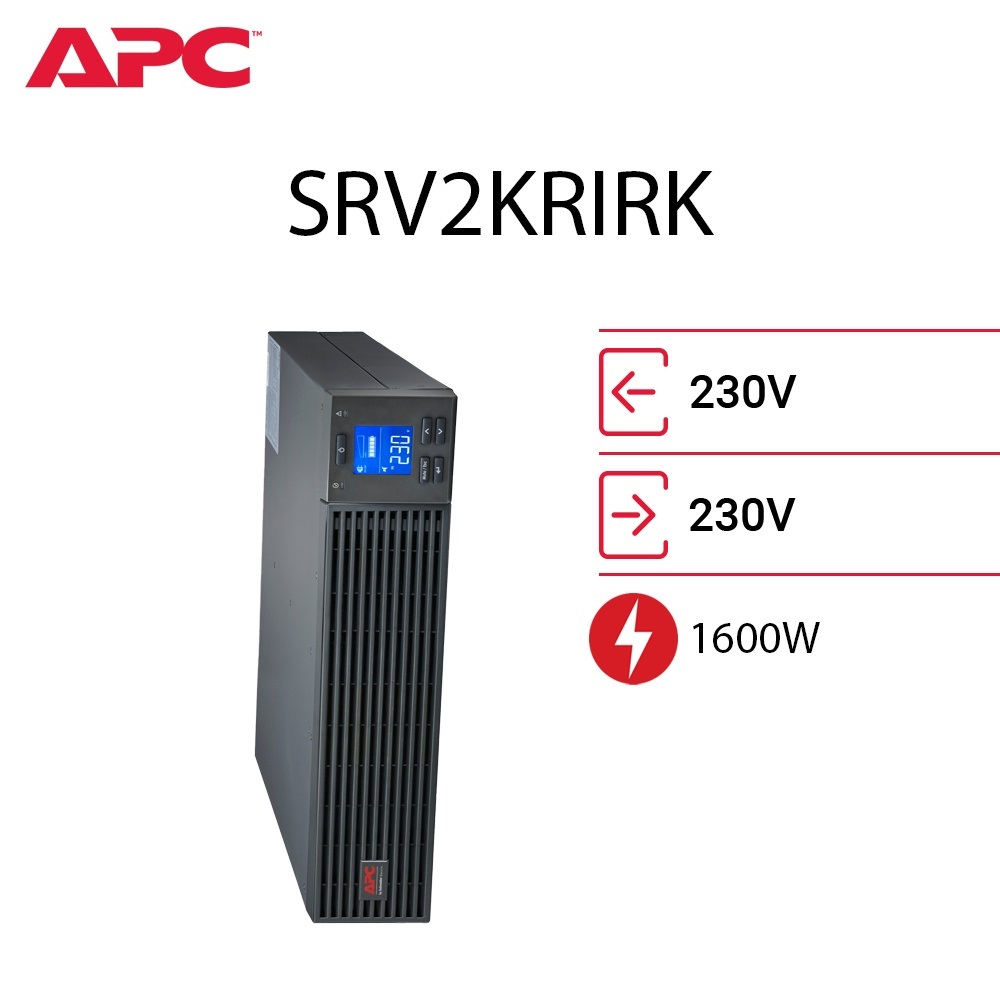 Bộ lưu điện APC Easy UPS On-Line SRV 2000VA Rackmount với thanh trượt ...
