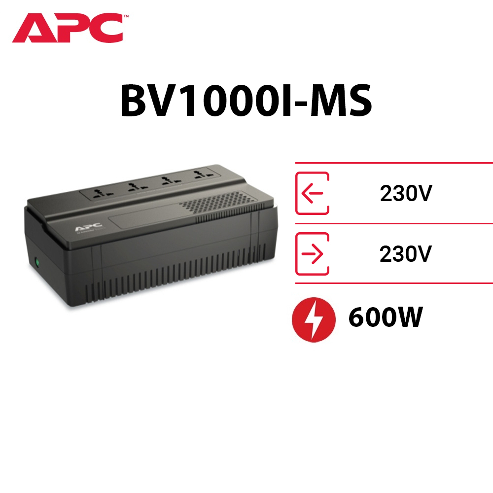 Bộ lưu điện APC Line Interactive BV1000I-MS 1000VA/600W | Shopee Việt Nam