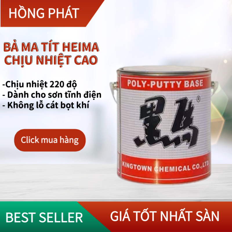 Bột bả matit HEIMA chịu nhiệt 220 độ dành cho sơn tĩnh điện/ Bột trám ...