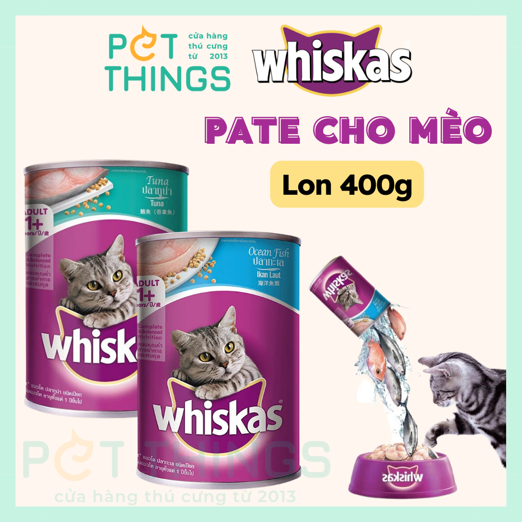 Pate Lon Cho Mèo Whiskas 400g | Shopee Việt Nam