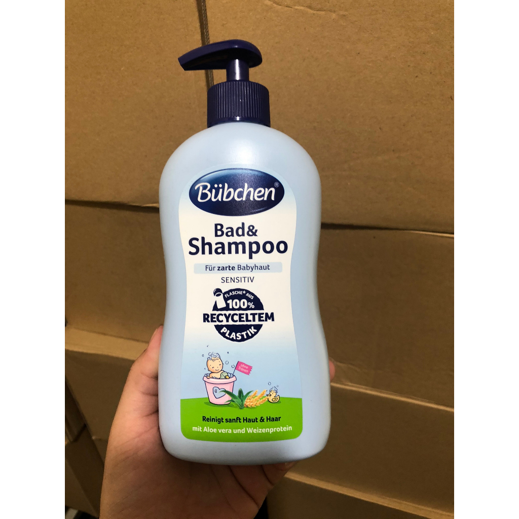 Sữa tắm gội Bubchen 400ml cho trẻ sơ sinh xuất xứ Đức có vòi tiện dụng, Sữa tắm gội Wasch Gel ...