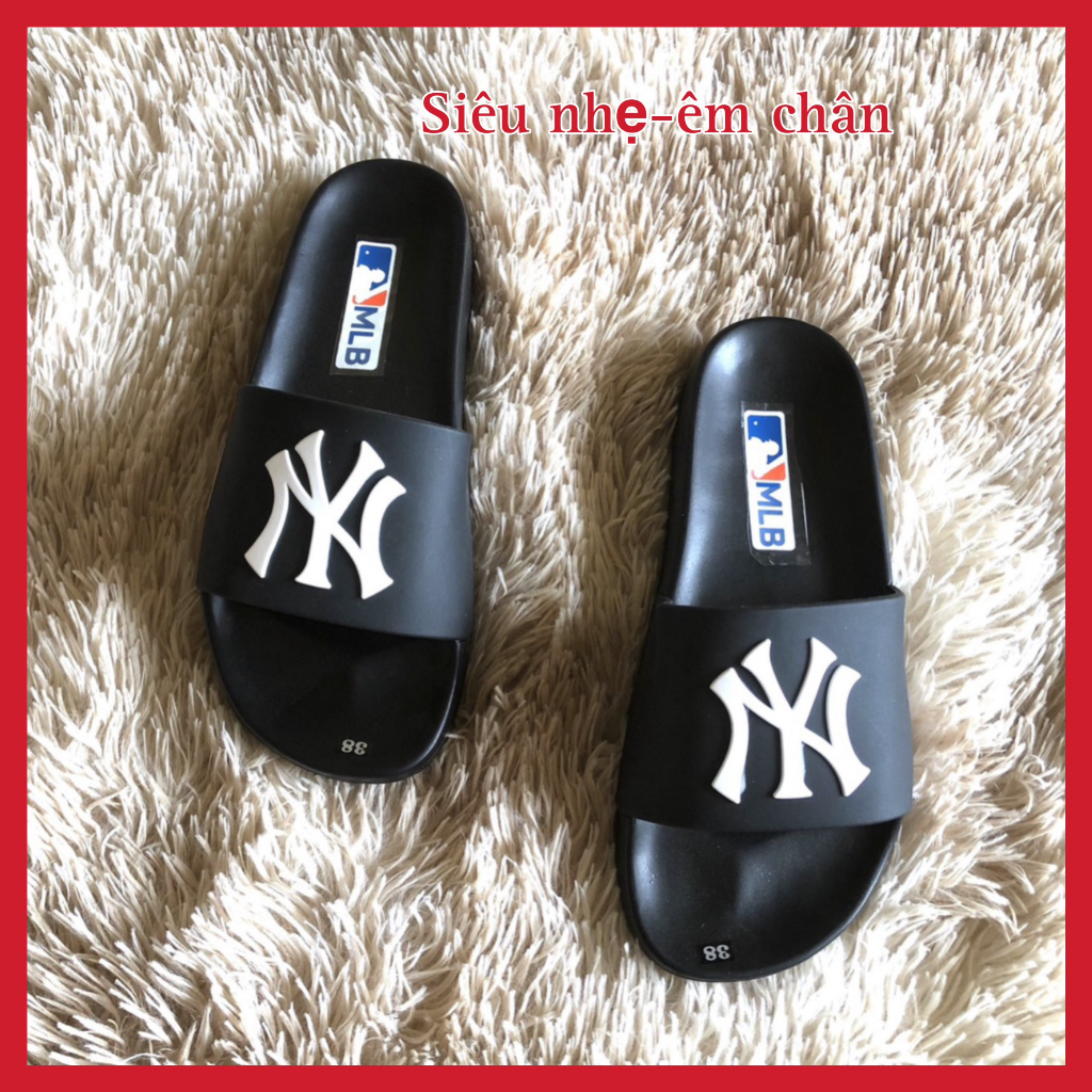 Dép MLB NY quai ngang nam nữ, dép cao su , dép unisex thể thao | Shopee Việt Nam