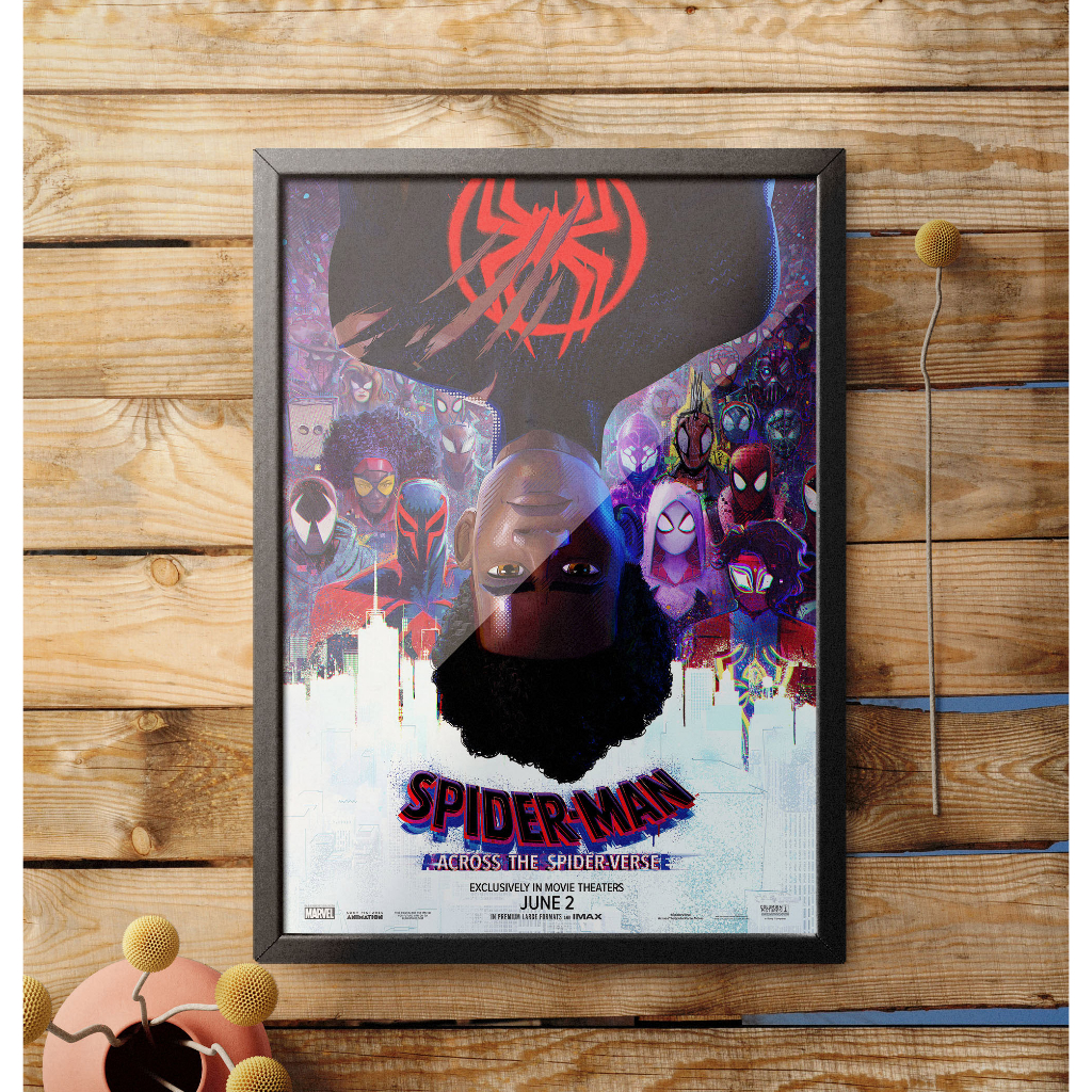 Khung Poster treo tường Spider Man Across The Spider Verse | Shopee ...