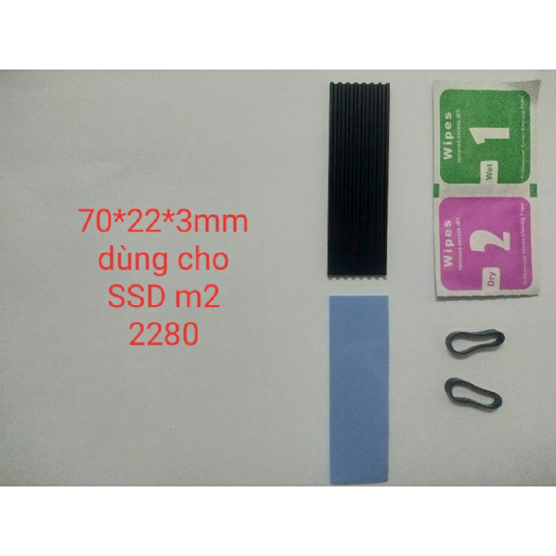 nhôm tản nhiệt CNC có keo dán cho ic,fet, chipset, card wifi,SSD m2 ...