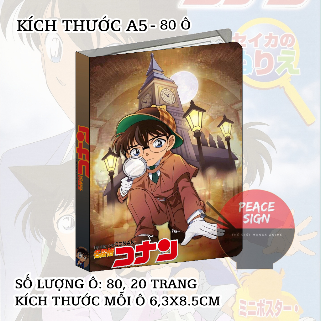 Album đựng card DETECTIVE CONAN THÁM TỬ LỪNG DANH A5 80 ô sổ binder ...