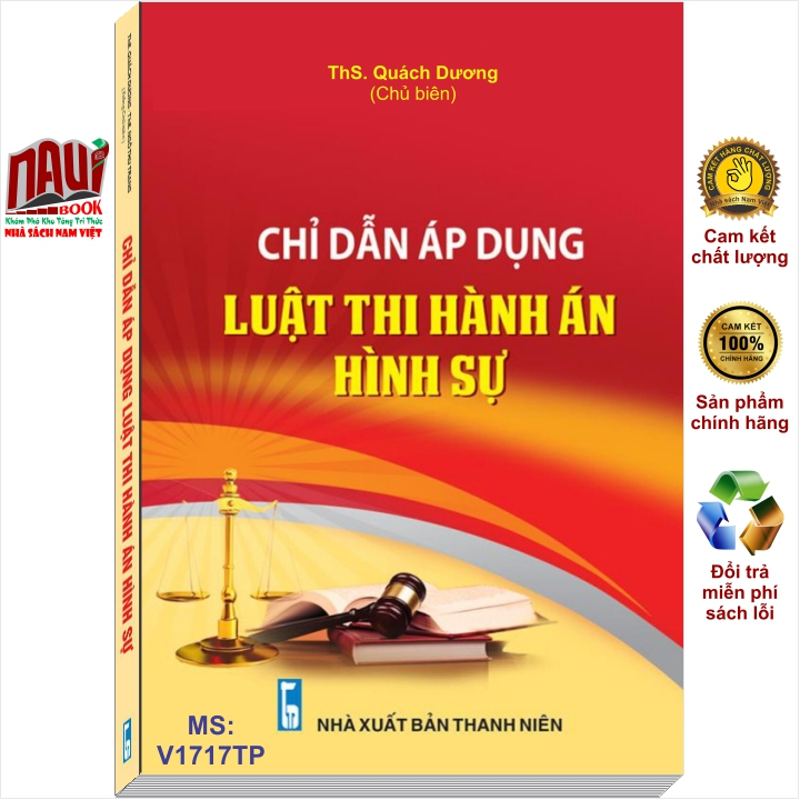 Sách Chỉ Dẫn Áp Dụng Luật Thi Hành Án Hình Sự - ThS. Quách Dương - V1717TP | Shopee Việt Nam