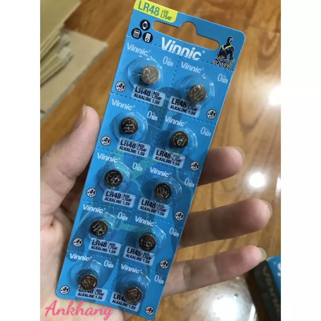 Vỉ 10 Viên Pin VINNIC LR48 / AG5 / L754F / 393 [CHÍNH HÃNG] | Shopee ...