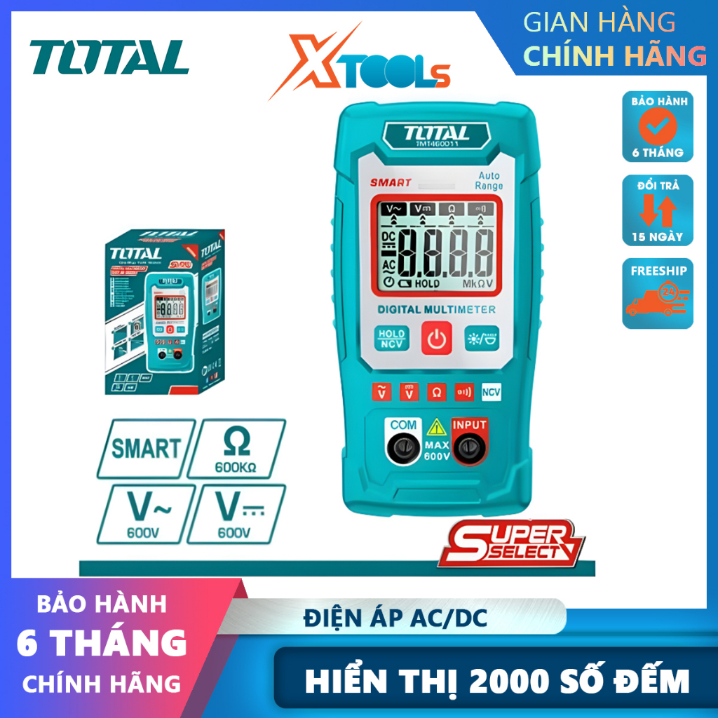 Đồng hồ đo điện vạn năng TOTAL - TMT460011 | Shopee Việt Nam