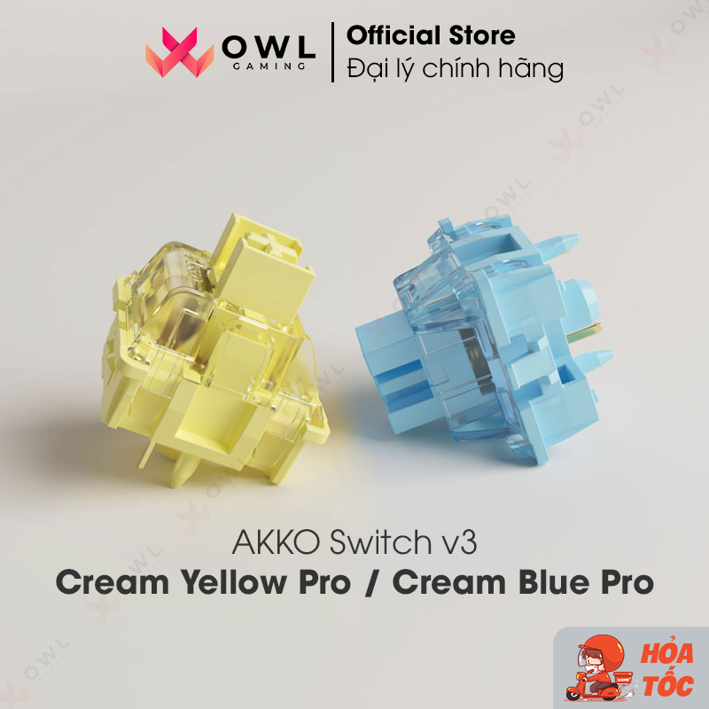 Bộ switch AKKO v3 (Cream Yellow Pro / Cream Blue Pro) - 45 switch/hộp ...