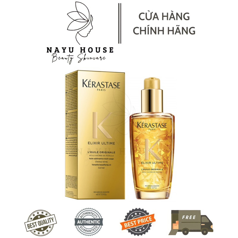 [SIZE 100ML] DẦU DƯỠNG TÓC KERASTASE K ELIXIR ULTIME L'HUILE ORIGINALE ...
