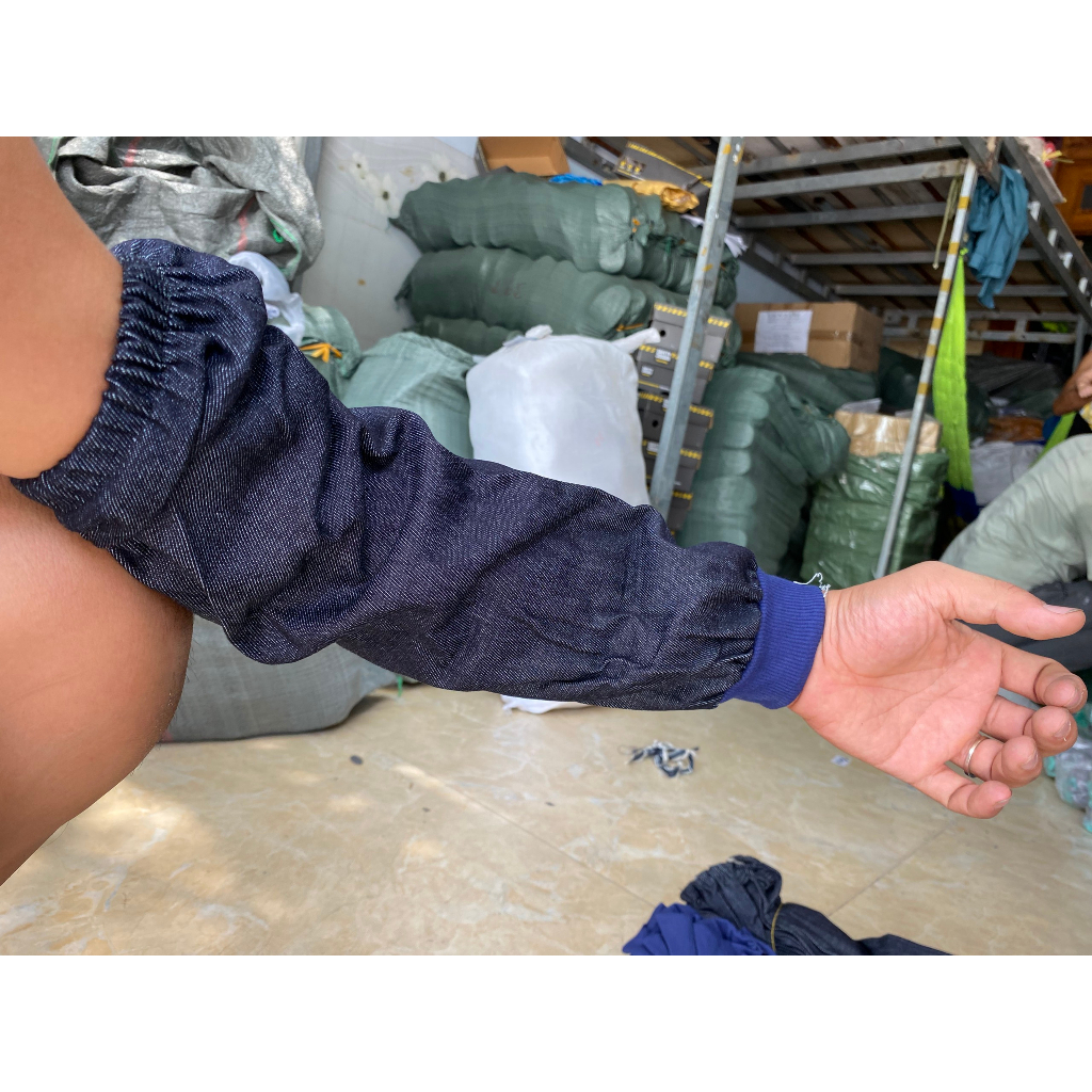 (* HỎA TỐC - SÀI GÒN ) -1 Cặp Ống tay vải Jean, bao tay vải jean,dành ...