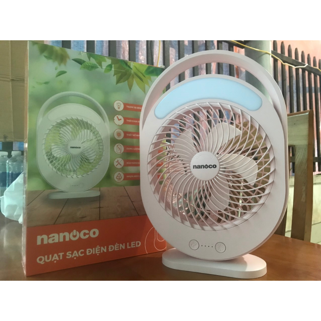 QUẠT SẠC ĐIỆN ĐÈN LED NANOCO NRF6310W | Shopee Việt Nam