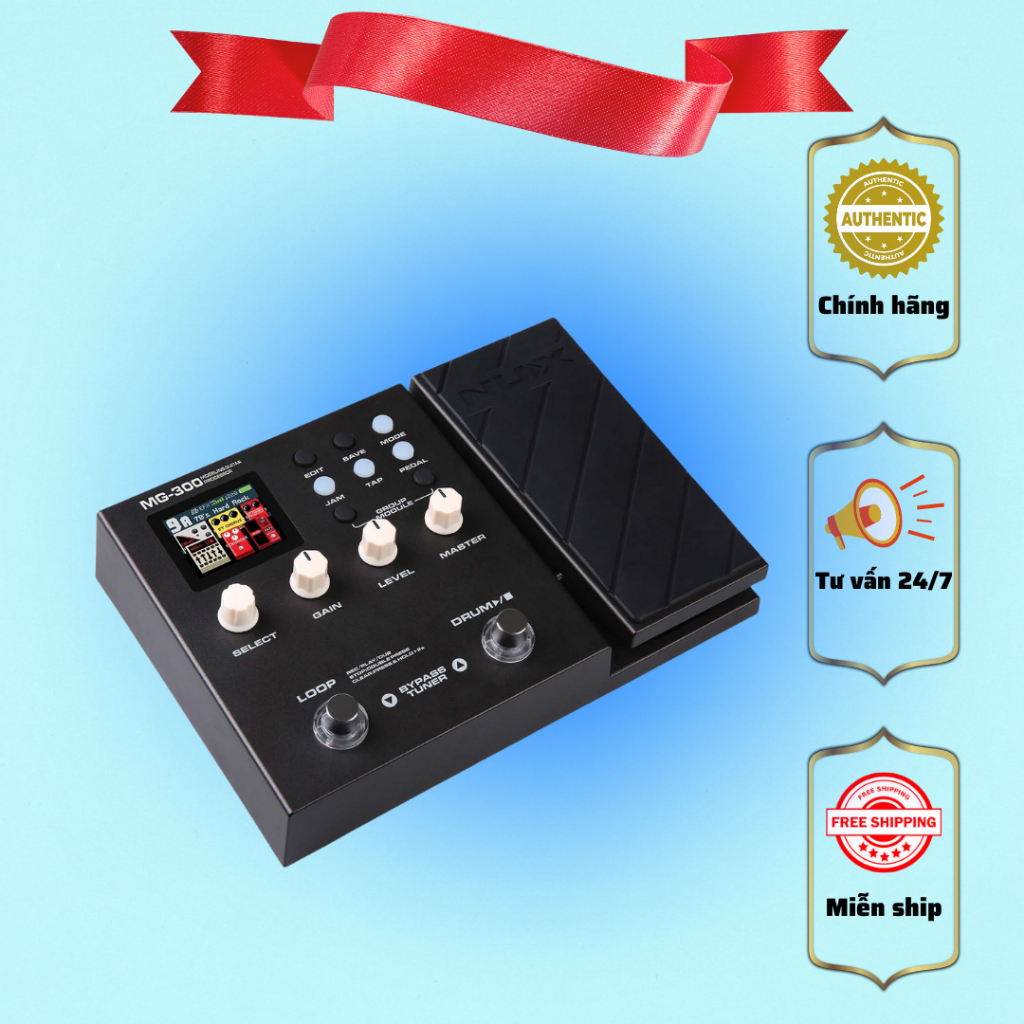[Chính hãng] Phơ đàn Guitar điện NUX MG300 - Bàn đạp Fuzz Multi Effects ...