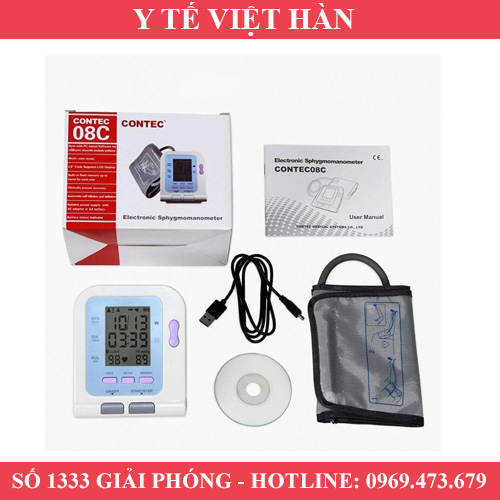MÁY ĐO HUYẾT ÁP ĐIỆN TỬ BẮP TAY CAO CẤP CONTEC08C (TÍCH HỢP ĐO SPO2 ...