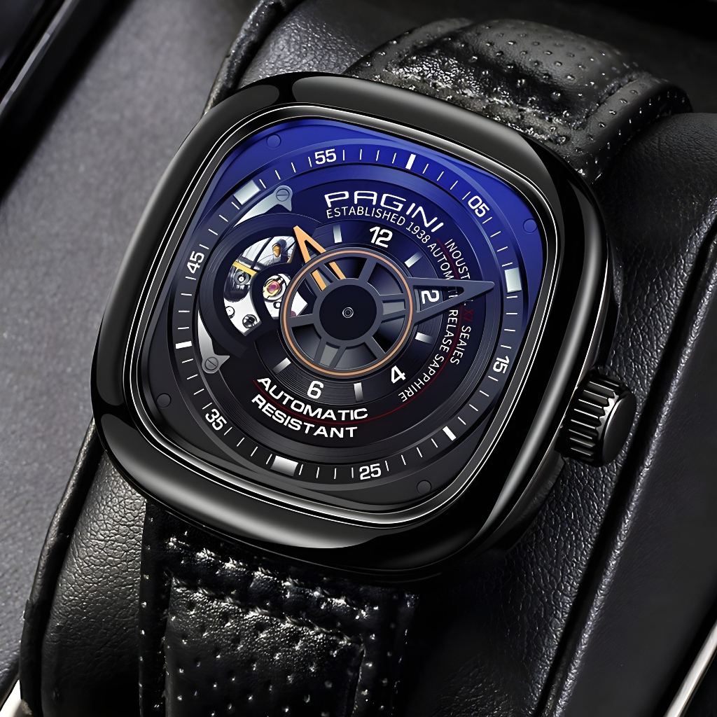 [KHUYẾN MẠI SỐC] Đồng Hồ Cơ Nam PAGINI PA1886 mặt vuông thể thao cao ...