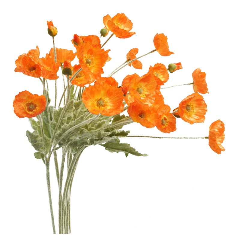 Hoa poppy giả, hoa lụa anh túc đẹp cao cấp trang trí, decor phòng 1 ...