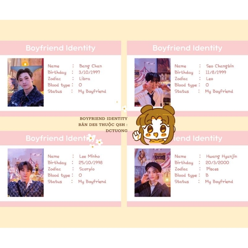 Card nhựa pvc Stray Kids [Boyfriend Identity] | Shopee Việt Nam