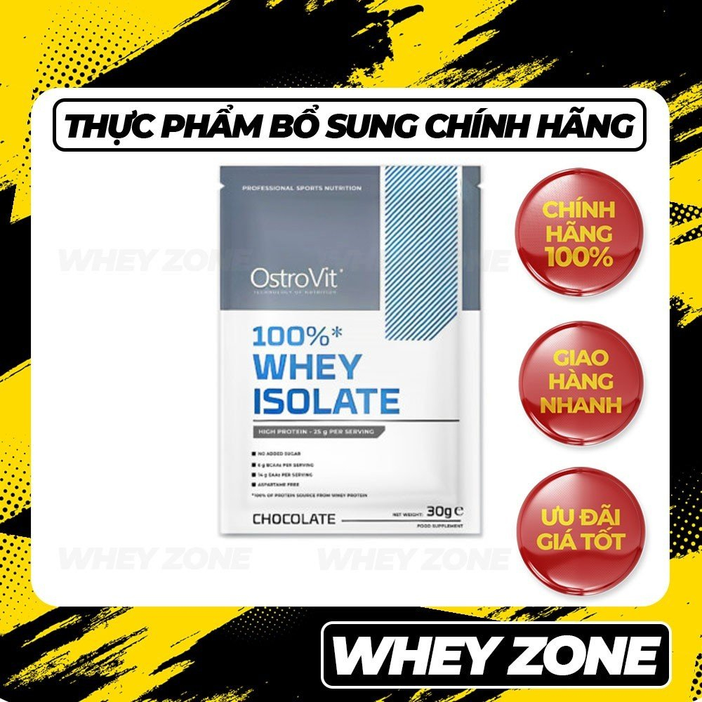 Hỗ trợ xây dựng khối lượng cơ - Gói Sample Dùng Thử Ostrovit Whey Protein Isolate (30g) | Shopee ...