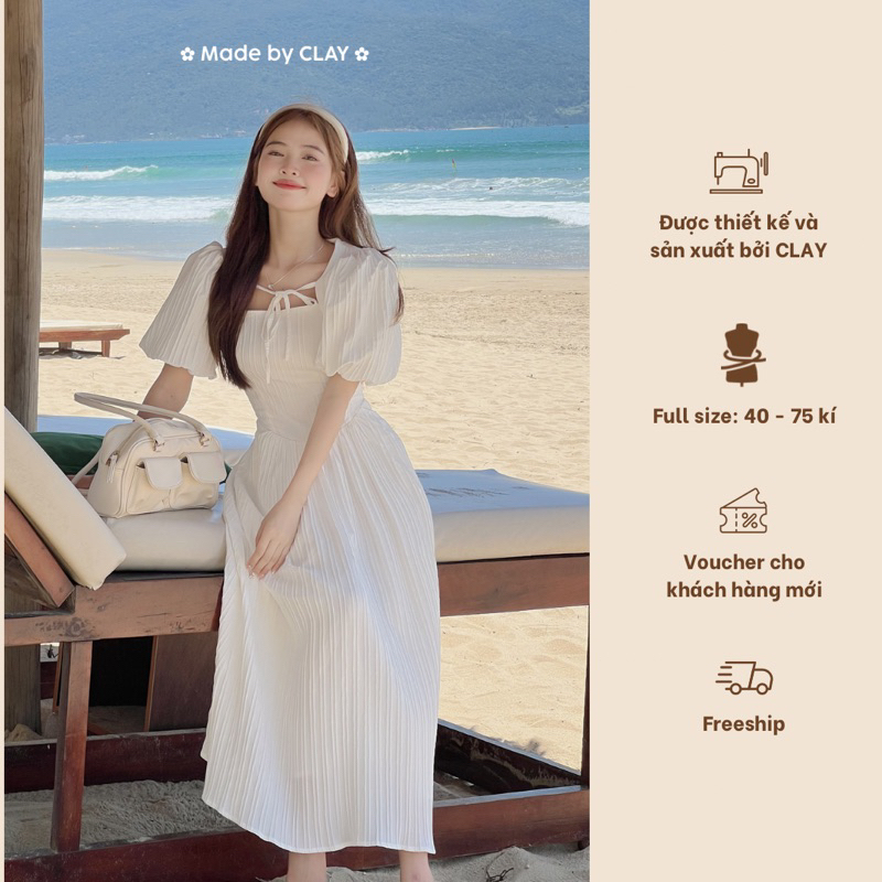 Mei Dress Váy / Đầm đi biển thiết kế hai dây dáng dài kèm áo khoác ...