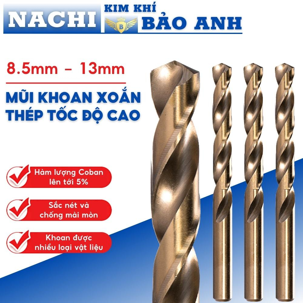 Mũi khoan inox đa năng NACHI Nhật Bản 8,5mm - 12,5mm, mũi khoan bê tông, sắt, gỗ chính hãng-Dùng ...