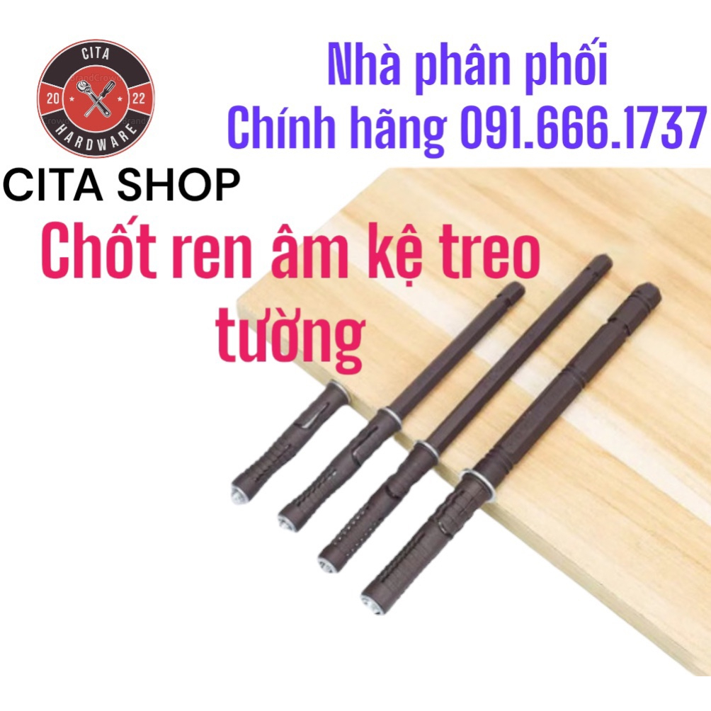 Chốt Ren Âm Kệ Treo Tường - Chốt Ren dùng để treo kệ gỗ mà không lộ vít ...