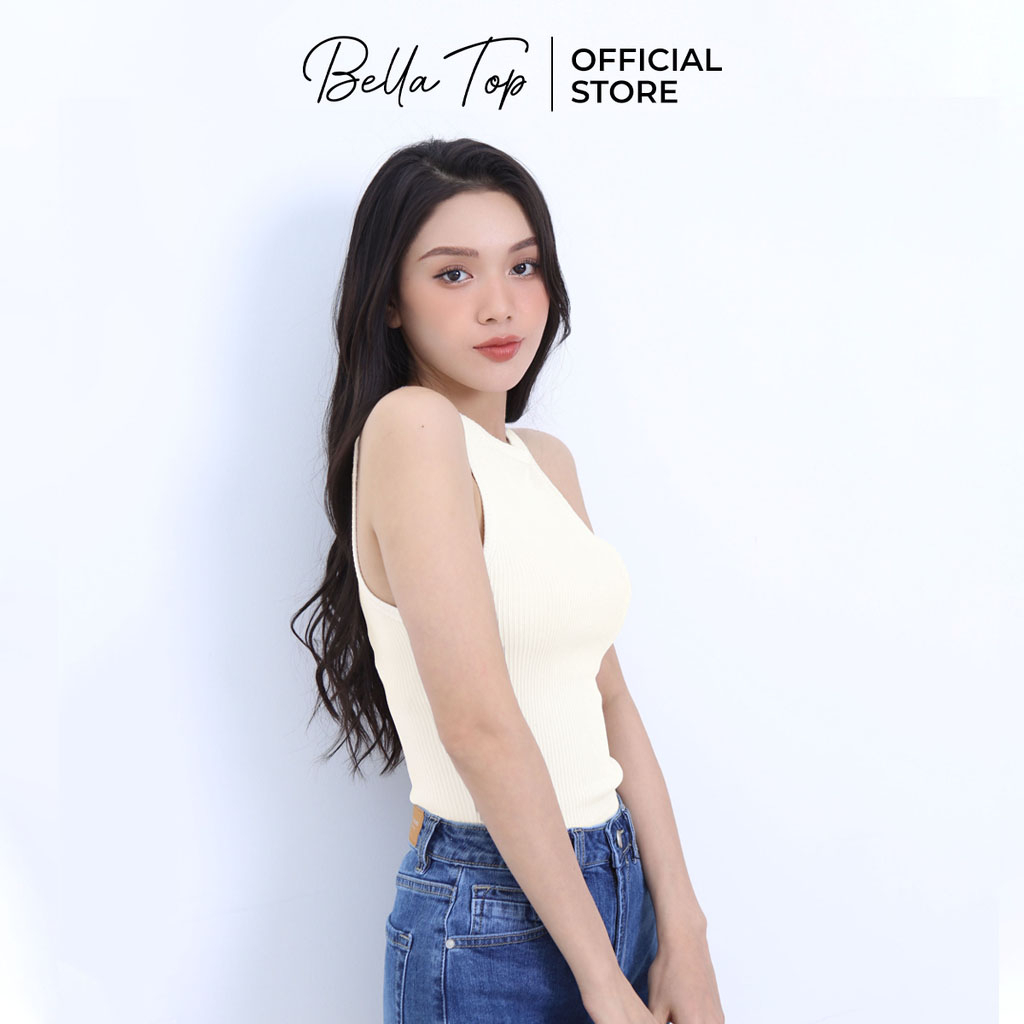 Áo ba lỗ nữ, Áo 3 lỗ basic cổ tròn dáng ôm chất liệu gân tăm Hàn co ...