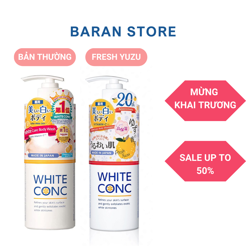 Sữa tắm trắng da White Conc Body Shampoo 600ml | Shopee Việt Nam