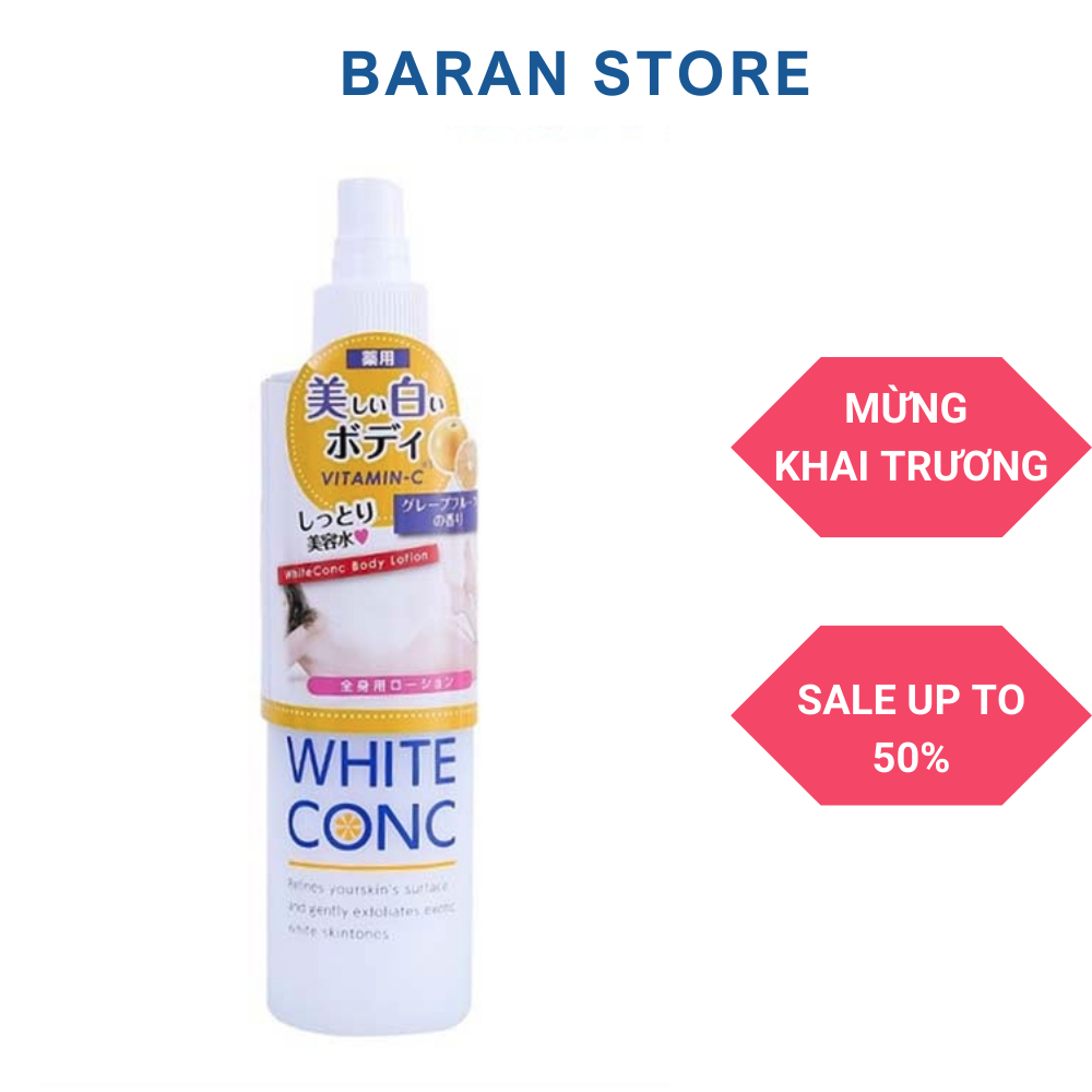 Xịt Dưỡng Trắng Da White ConC Body Lotion 245ml | Shopee Việt Nam