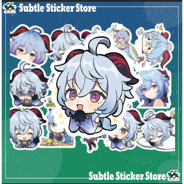[Genshin Impact] - Set 10/15 Sticker Ganyu hinh dán chibi trang trí ...