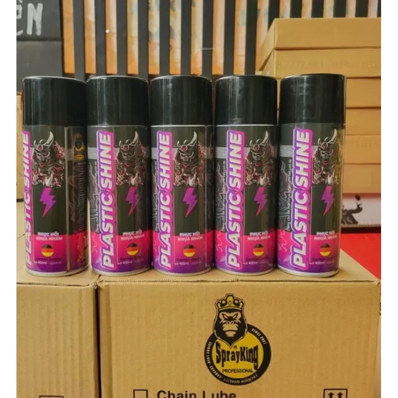 MUA 1 CHAI TẶNG 1 SET TEM] Chai phục hồi nhựa nhám đen SPRAYKING Plastic Shine phục hồi, bảo vệ ...