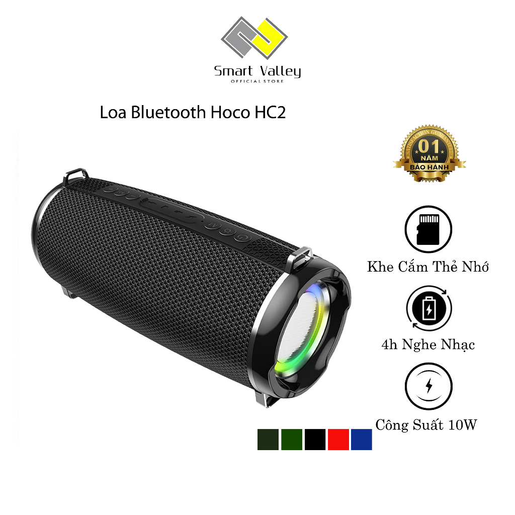Loa Bluetooth Hoco HC2, Âm Bass Mạnh Mẽ, Pin Trâu, Hỗ Trợ Khe Cắm Thẻ ...