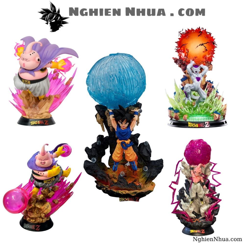 Mô hình Dragon Ball - Mabu Béo Mabu Gầy Fide Goku Nâng Cầu Có Led - Cao ...