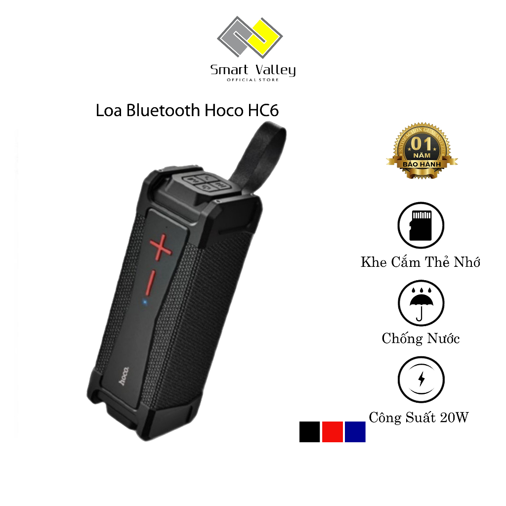 Loa Bluetooth Thể Thao Hoco HC6, Chống Nước, Công Suất 20W, Âm Thanh Sống Động, Hỗ Trợ Khe Cắm ...