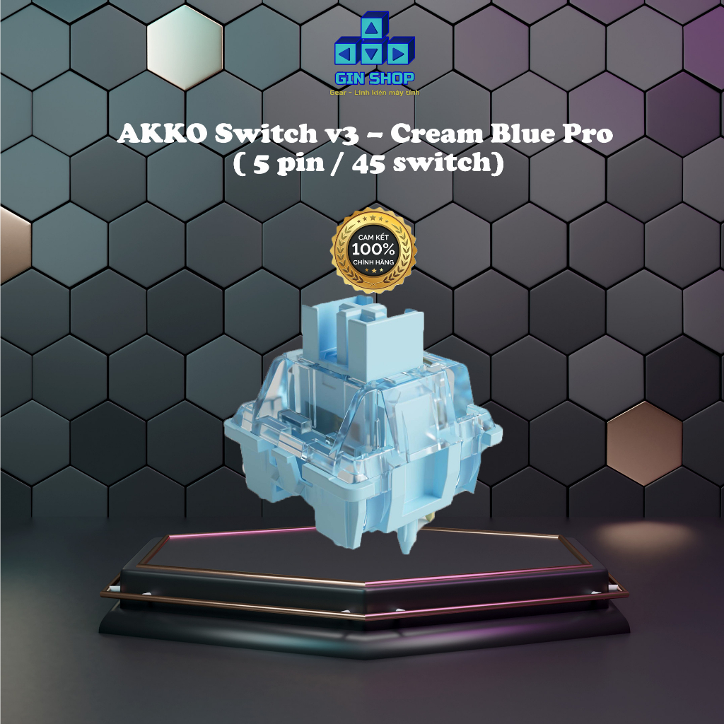 [CHÍNH HÃNG] AKKO CS Switch v3 – Cream Yellow Pro, Cream Blue Pro (Lẻ 1 ...