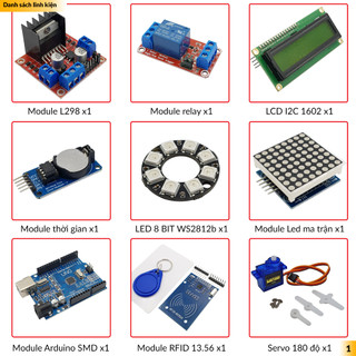 Bộ KIT học lập trình Arduino UNO R3 PRO KIT có code mẫu, hỗ trợ kĩ ...