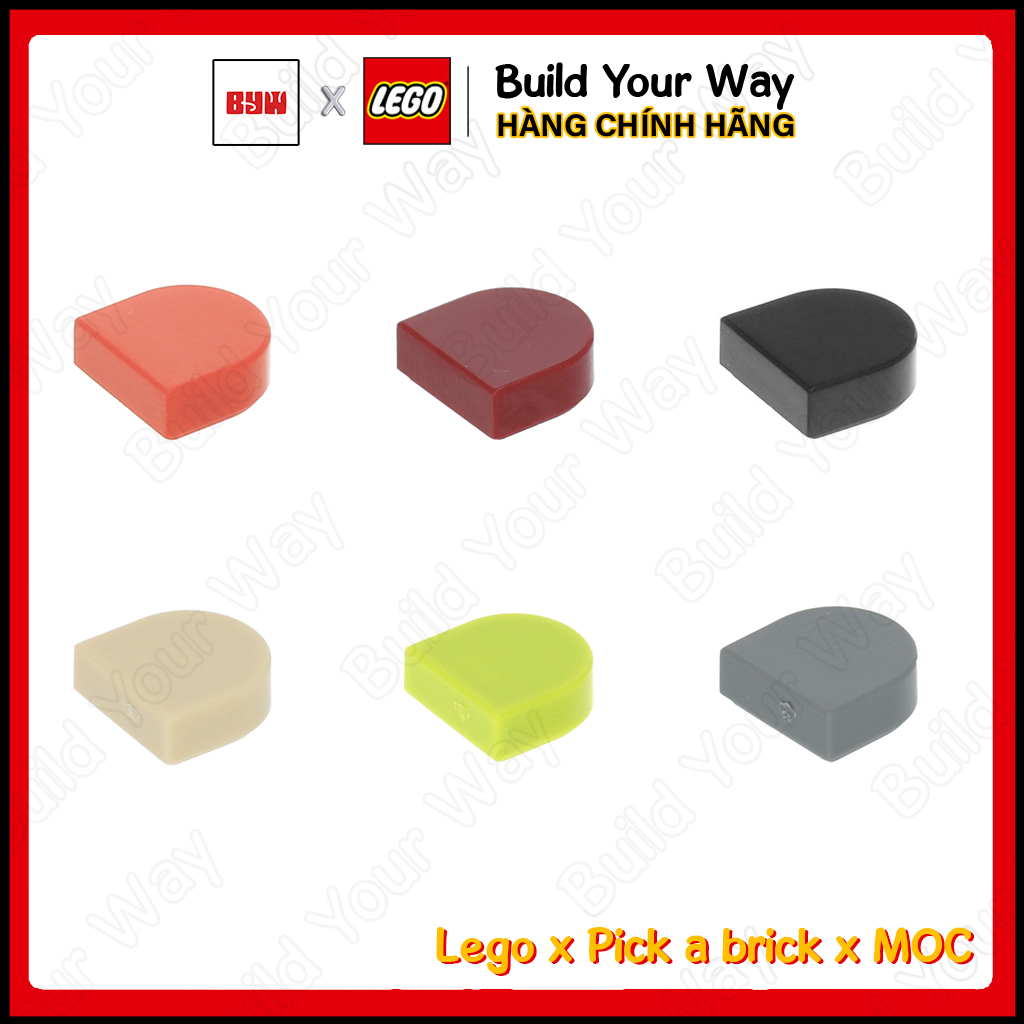 1 Cái - Gạch lắp ghép chính hãng - Tấm trơn cong 1 x 1 / Part 24246 ...