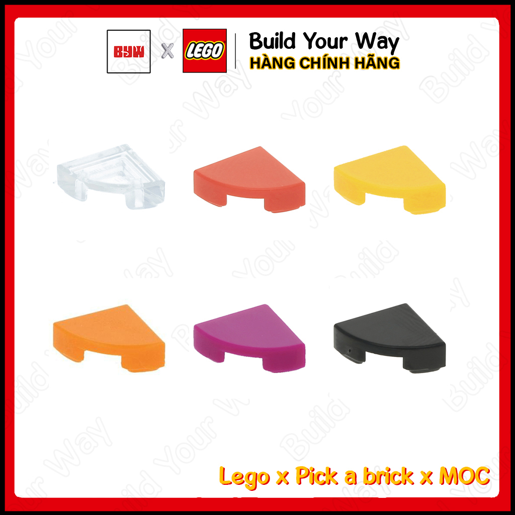 Gạch Lego lắp ghép chính hãng Tấm trơn 1 x 1 (1x1) 1/4 hình tròn / Part ...