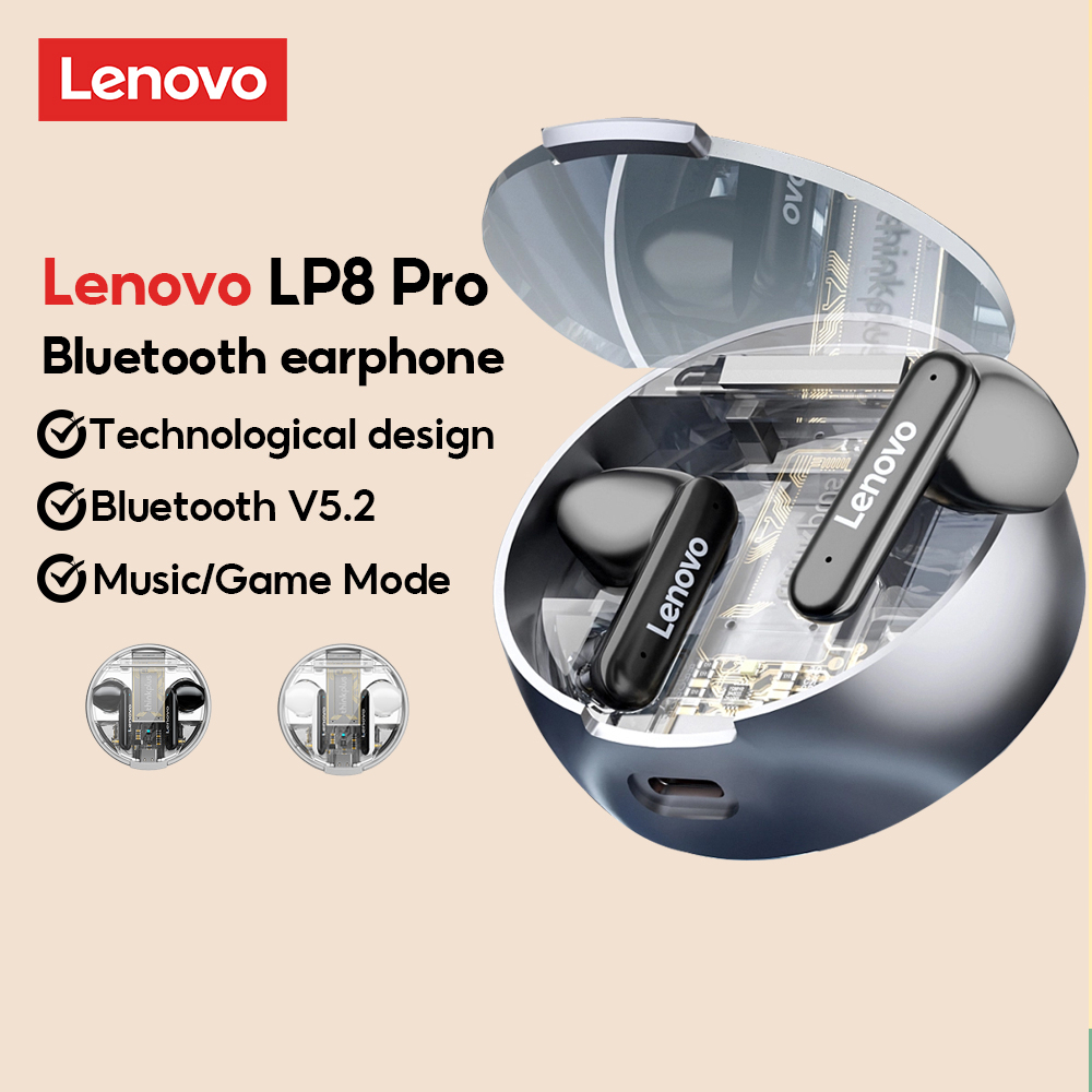 Tai Nghe Bluetooth 5.2 Không Dây Âm Thanh Nổi 9D Chống Nước IPX5 Lenovo LP8 PRO | Shopee Việt Nam