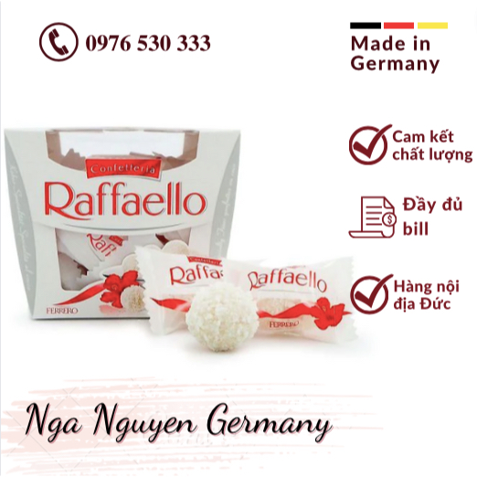 (Nội địa Đức) Socola Bọc Dừa Raffaello 230g siêu ngon, date xa- Hàng chuẩn | Shopee Việt Nam
