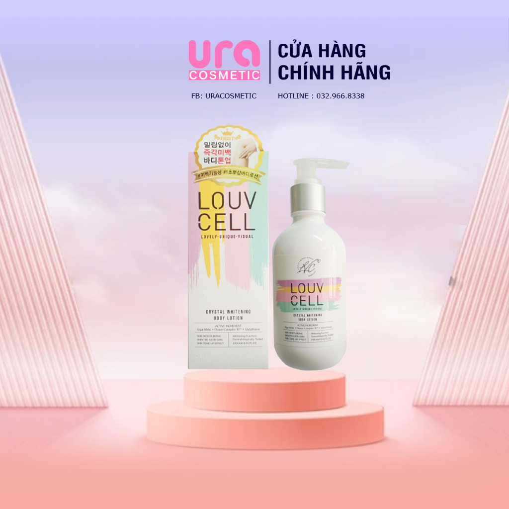 Lotion dưỡng trắng body LOUV CELL 250ml nâng tông tức thì sau khi sử ...