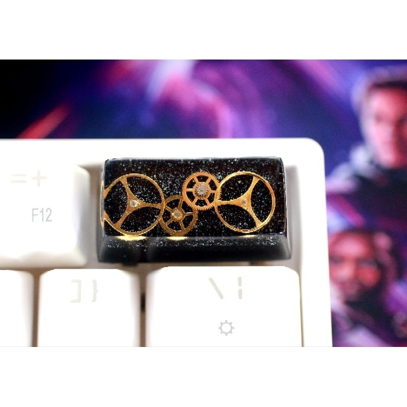 Keycap resin backspace 2U Steampunk đen trang trí bàn phím cơ gaming ...