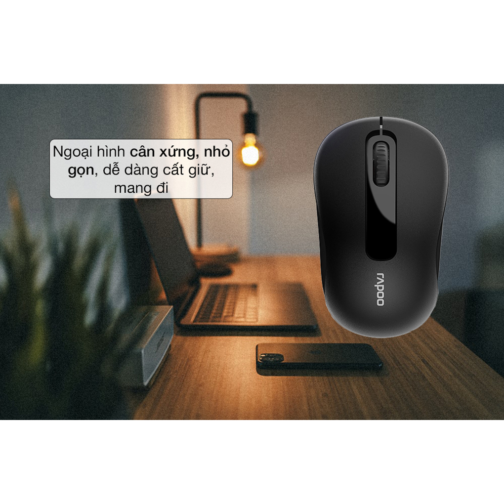 Chuột Không Dây Rapoo M216 Đen (tặng kèm pin) | Shopee Việt Nam