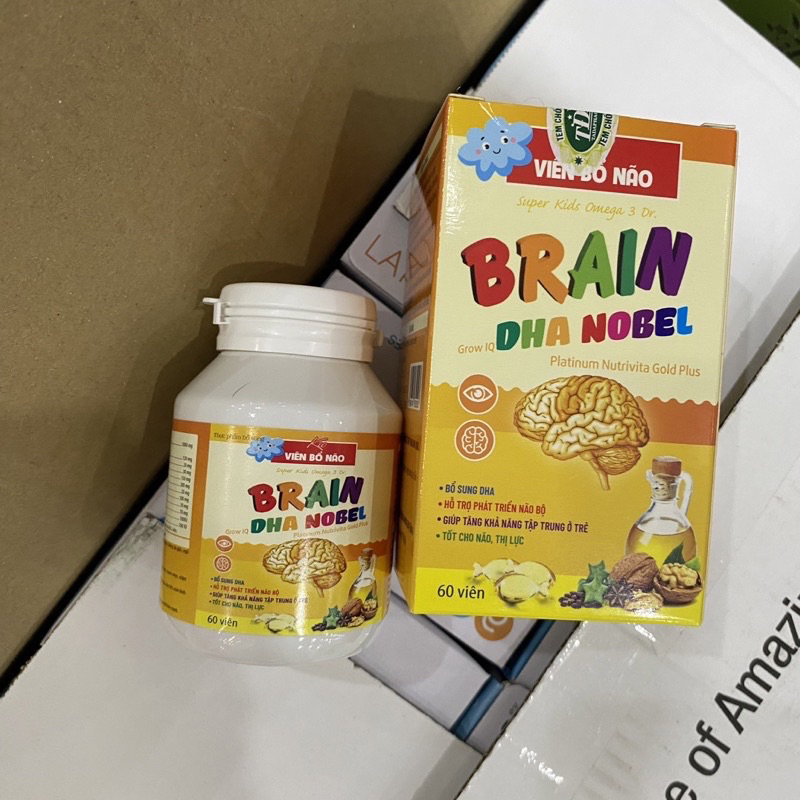 Viên kẹo nhai bổ não Brain Grow IQ DHA Nobel Platinum Nutrivita Gold ...
