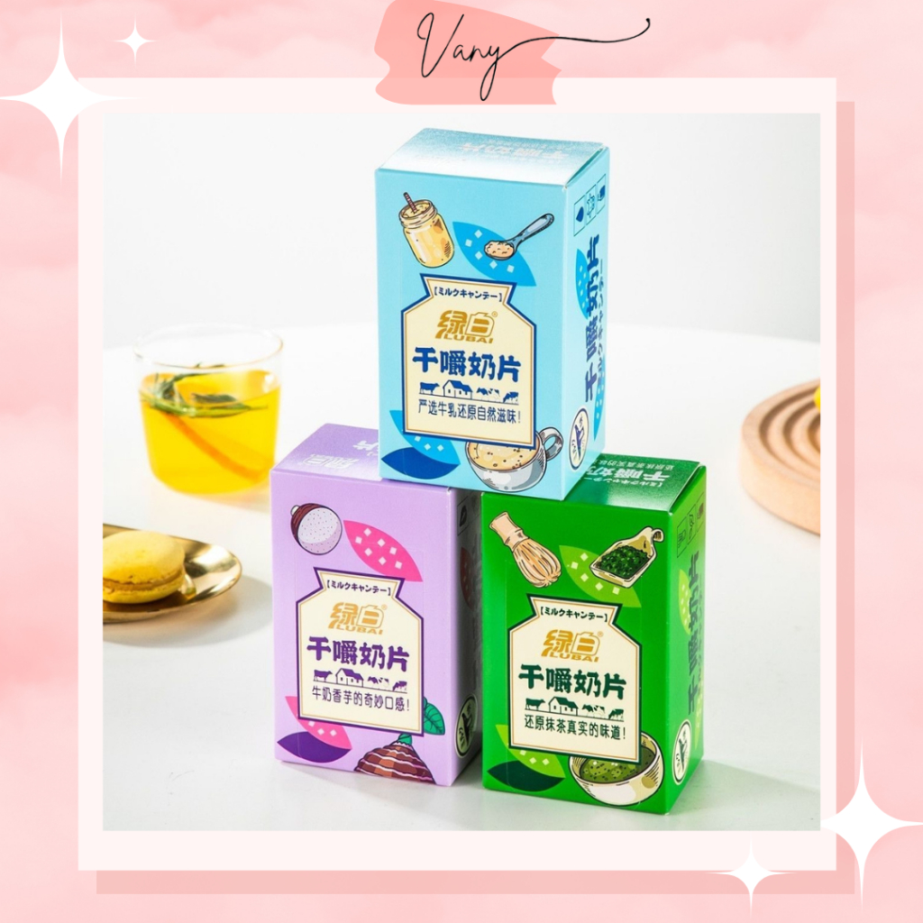 Kẹo Sữa Bò Nén Khô Vị Sữa Trà Xanh Khoai Môn Hộp 105g 40 Viên | Shopee Việt Nam