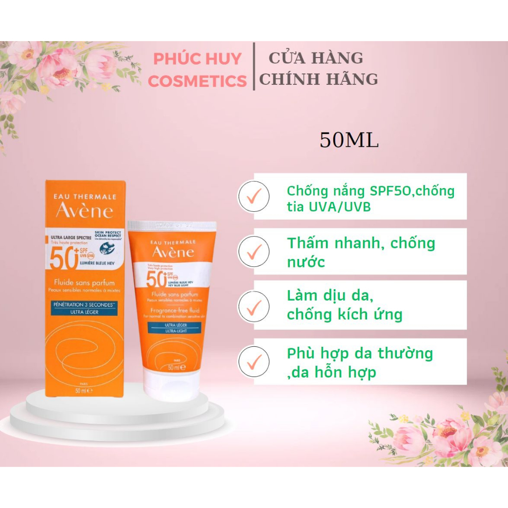 KEM CHỐNG NẮNG AVENE CLEANANCE SUNSCREEN SPF50 CHO DA DẦU MỤN 50ML ...